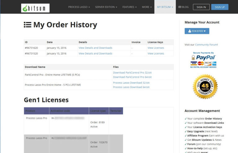 Legacy Licenses Now Listed on ‘My Licenses’ Page